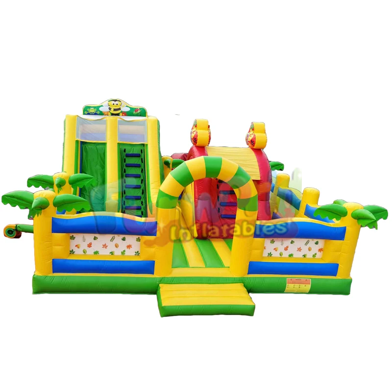 Funworld Juegos Inflables Bounce House Inflatable Fun City With Slide ...