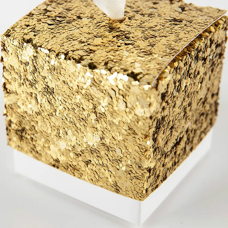 Gold Sequins Bling Bling Shining Candy Box Gift Packing Box - Buy Candy ...