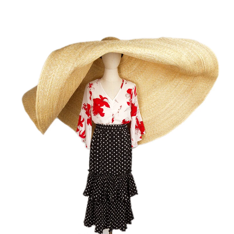 2022 Luxury Oversize Large Brim Lady Wheat Womens Floppy Sombreros De