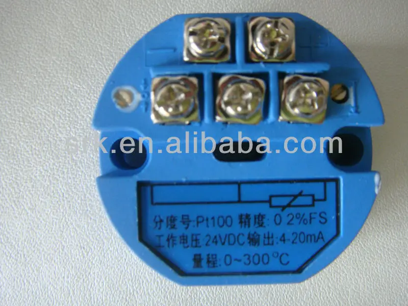 Pt100 Converter 0-300C with 4-20ma Temperature Transmitter
