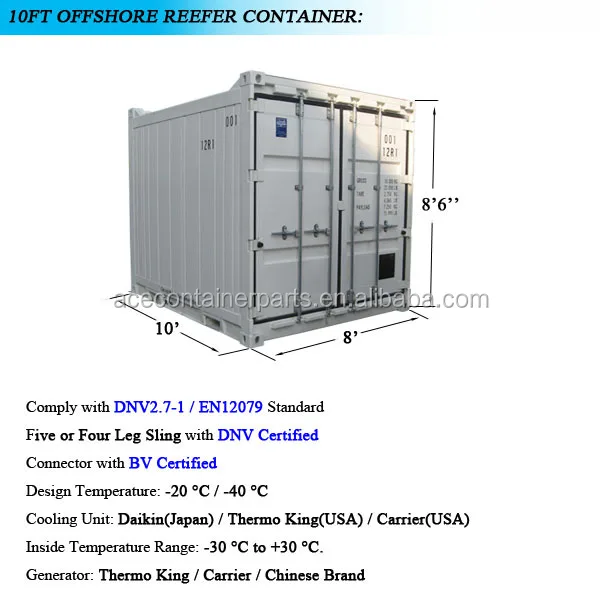 10ft Dnv 2.7-1 Offshore Containers For Reefer Container - Buy 10ft Dnv ...