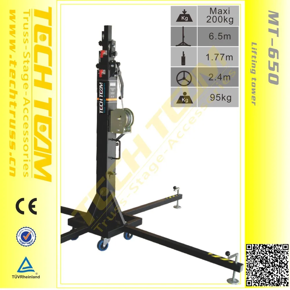 Techteam Truss Stand Lifting Tower - 200kg Capacity, 6.5M Height