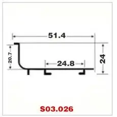 Horizontal Aluminum Channel Handle Profile for Kitchen Cabinet
