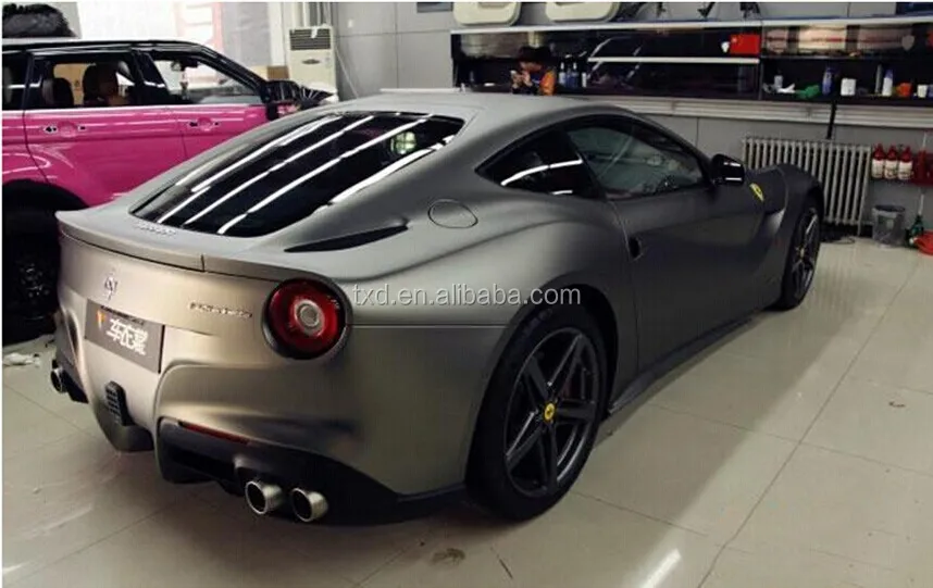 High Quality Strechable Metallic Chrome Matte Black Vinyl Film With Air ...