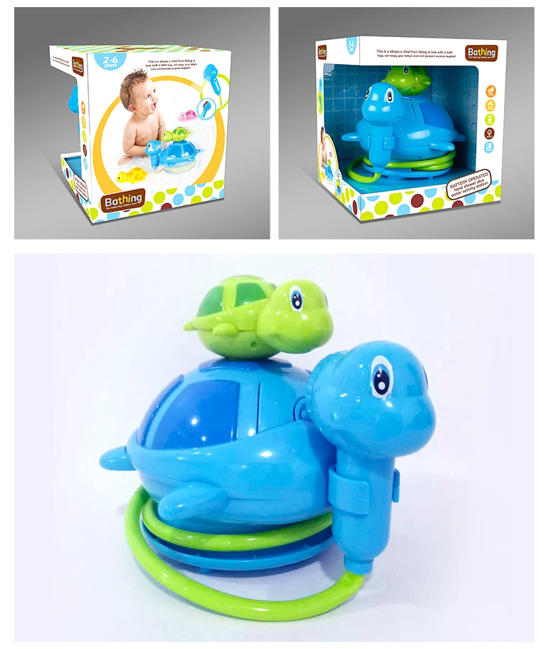 Battery Operated Sea Animal Bath Toy Turtle With Hand Shower Head - Buy ...