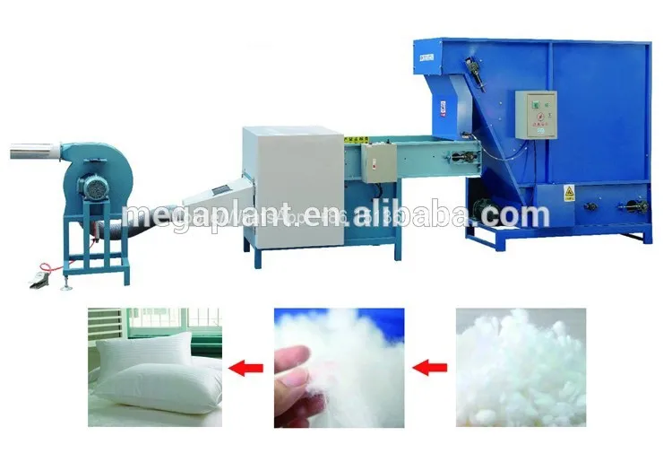 200kg Capacity Cushion Filling Pillow Stuffing Fiber Carding Opening ...
