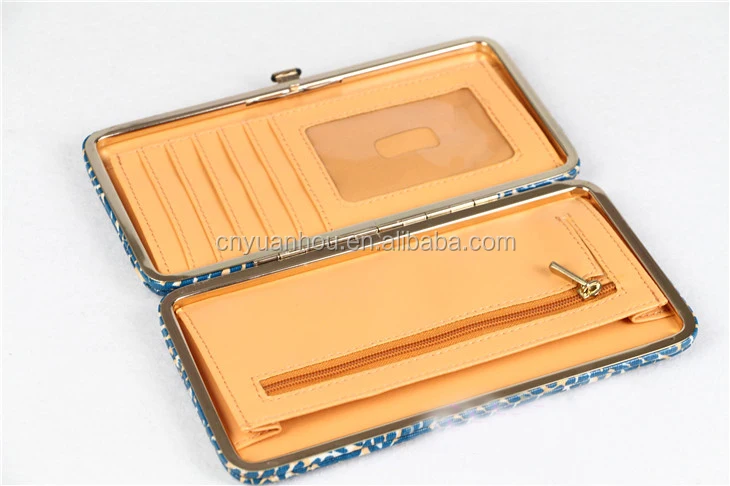 Fashion Lady New Pattern Printed Canvas Hard Case Flat Opera Wallet ...