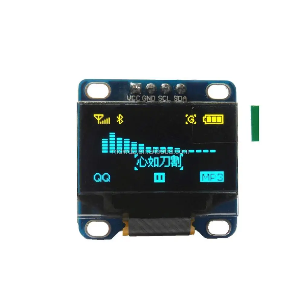 0.96 "i2c Iic Spi Seri 128x64 Kuning & Biru Oled Lcd Led Display Modul ...