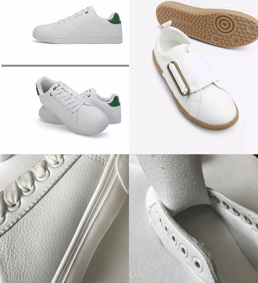 Yellowing Resistant Small White Leather Shoes Material PU