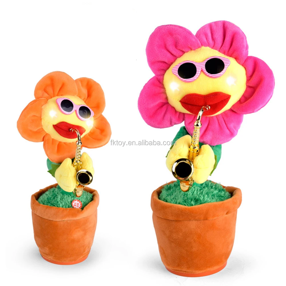 Custom Made Music Dancing Flower Toys Plush Sunflower Toys - Buy ...