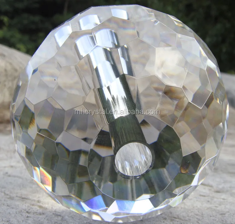 Clear Solid Faceted Crystal Ball With Hole Mh-q0119 - Buy Clear Glass ...