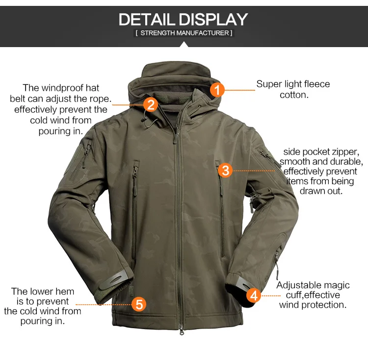 Hunting Jackets Waterproof Breathable Green Softshell Jacket - Buy ...
