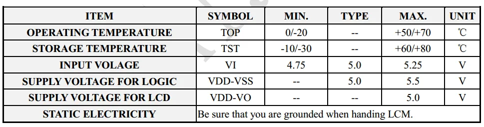 Rohs Display Module LCD STN COB 16x1 - Big Character LCD