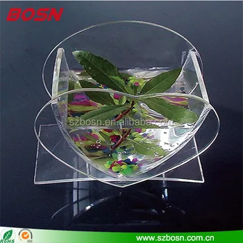 Manufacturers Custom Heart Shape Clear Acrylic Fish Tank Table Top ...
