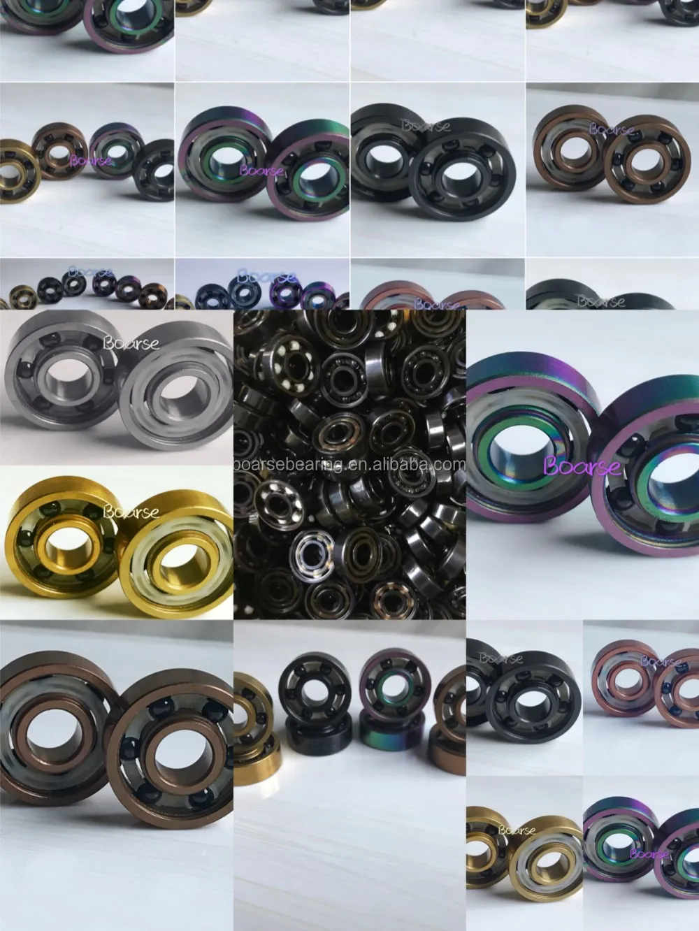 Black Titanium 608/627 Skateboard Bearings - Si3n4 Ceramic