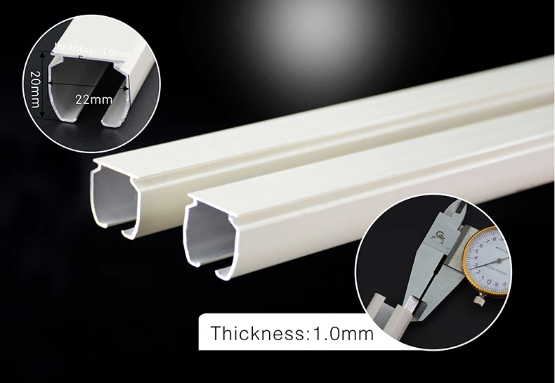 Rel Tirai Pintu Geser Pvc Tunggal Ganda Kustom Roller Jalur Gorden ...