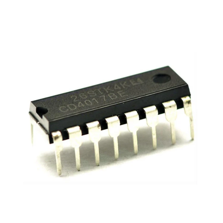 Ic Chips Cd4017 Cd4017be 4017 Dip-16 Decade Counter Divider Ic - Buy ...