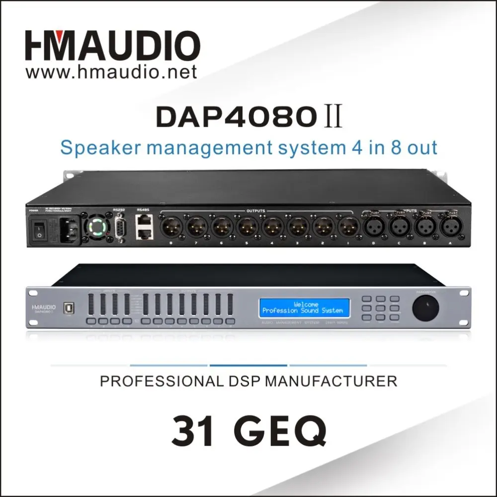 Dap4080ii Professional Dsp Sound Digital Signal Audio Speaker Processor Made In China - Buy ...