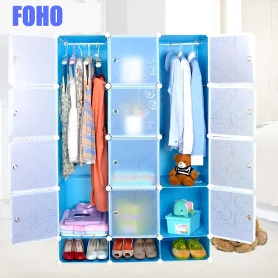 Diy Versatile Bedroom Clothes Storage Cabinet Plastic Wardrobe - Buy ...