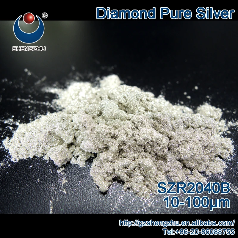 SZR2030 Diamond Pure Silver Pigment Series Borosilicate Glass Powder