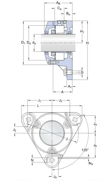 FNL515A Flanged Bearing Housings for Pillow Block Bearings