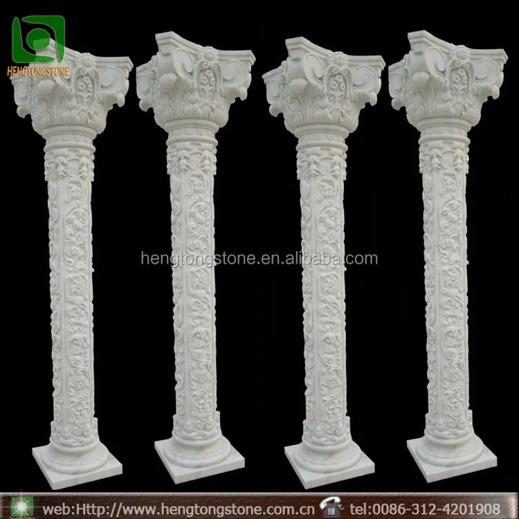 Marble Stone Roman Column Square Building Design Pillar - Buy Building ...