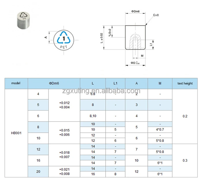 Custom Made Injection Mold Component Year Month Date Marked Pin Inserts ...