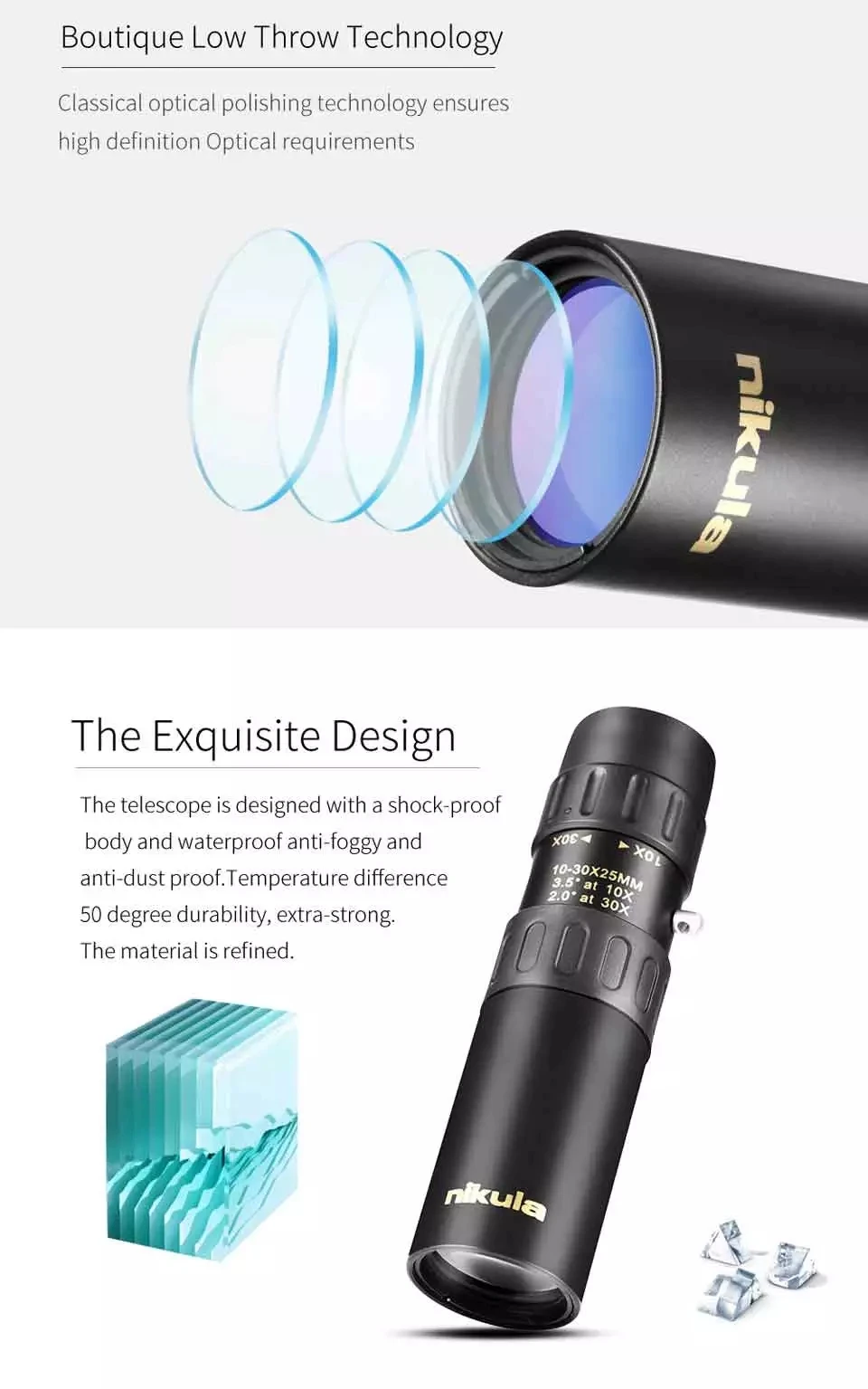 Monocular 10-30x25,Portable Mini Monocular,Hunting Telescope Monocular ...