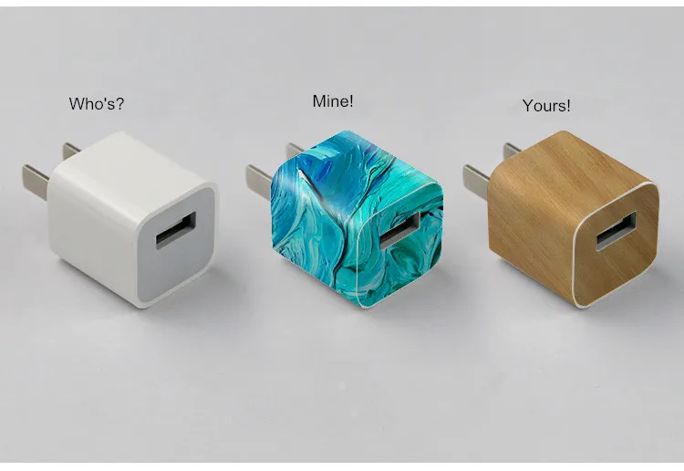 Watercolor Pattern Power Adapter Matte Decal Skins Diy Identification ...