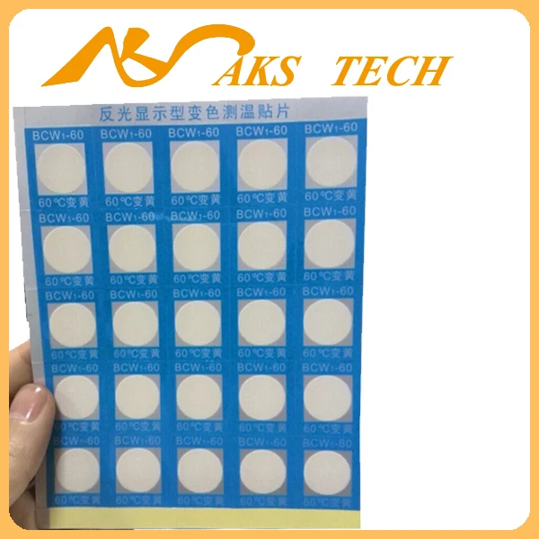 Self Adhesive High Temperature Sensor Thermochromic Stickers