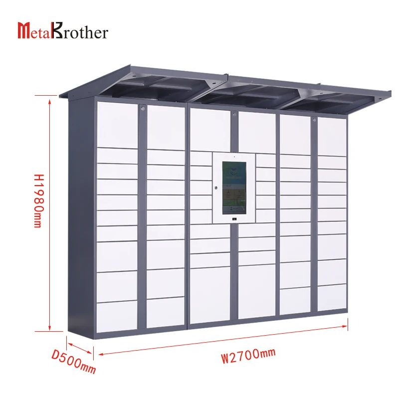 Steel Indoor Intelligent Parcel Delivery Locker Metal Smart Express ...