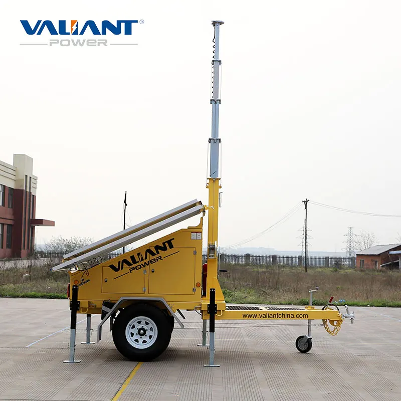 Mobile Telecommunication Tower Trailer System With Telescoping Mast ...