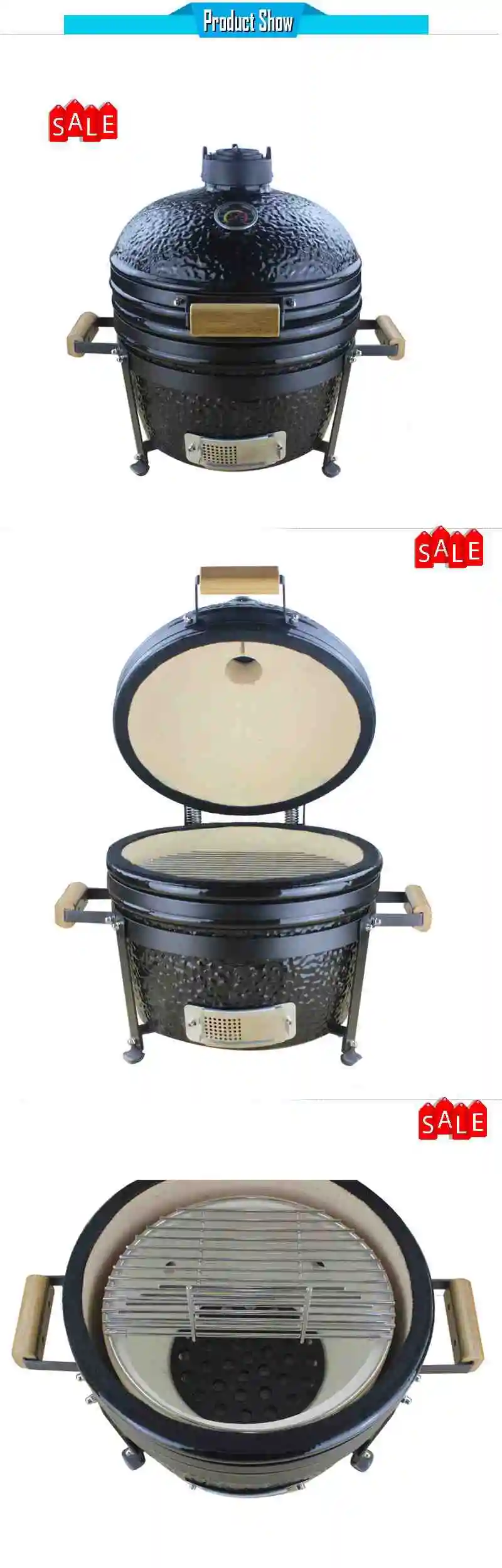 Seb Mini Smoker Tabletop Ceramic Grill 16 Inch Bbq Japonais Kamado ...