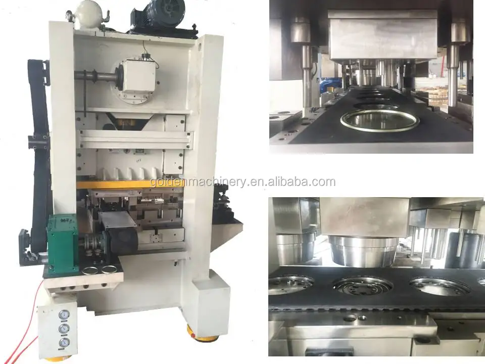Automatic Aluminum Lid EOE Lid Production Line Easy Open End Making ...