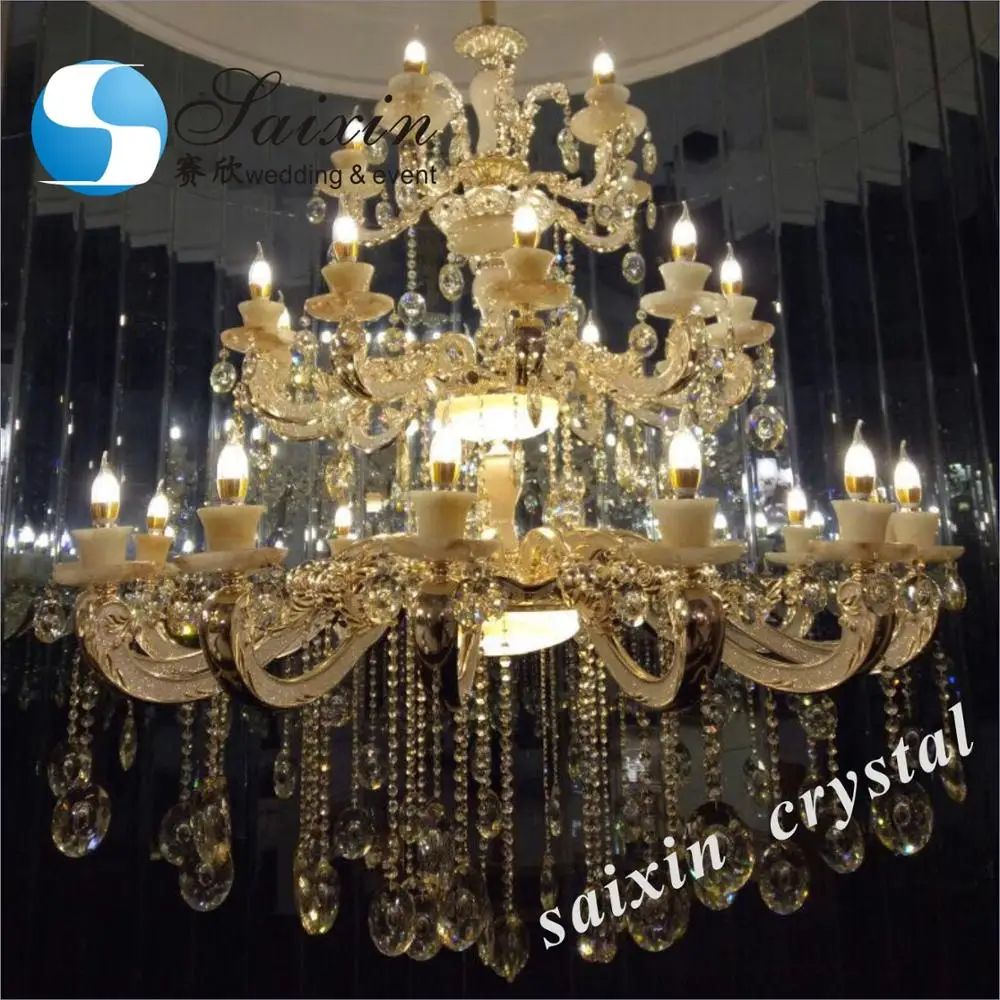 Bling Hanging Crystal Chandelier Lighting for Wedding Decorations ...