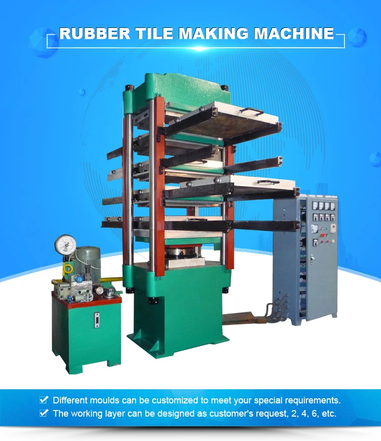 4 Working Layer Paving Rubber Tile Vulcanizing Press - Buy Rubber Tile ...