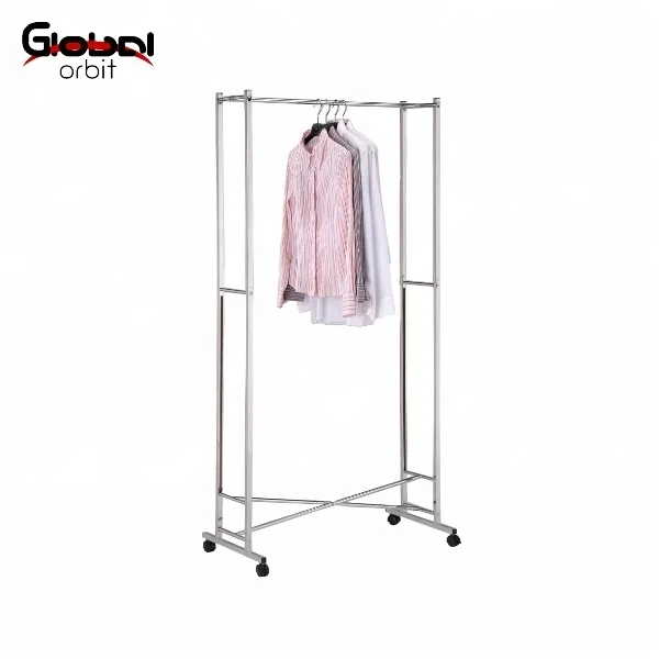 Steel Clothes Hanger Stand - Durable & Adjustable Design