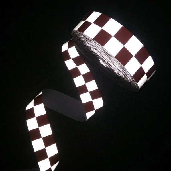 Reflective Tape Checkered Black/silver Sew On Clothing - Buy Clothing ...