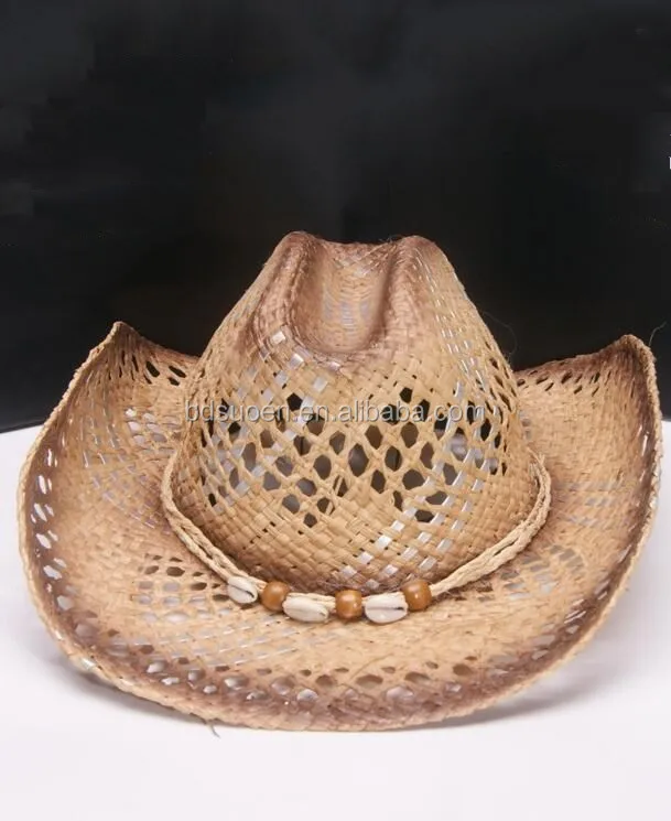Fashion Summer Vintage Raffia Straw Cowboy Hat - Buy Vintage Cowboy Hat ...