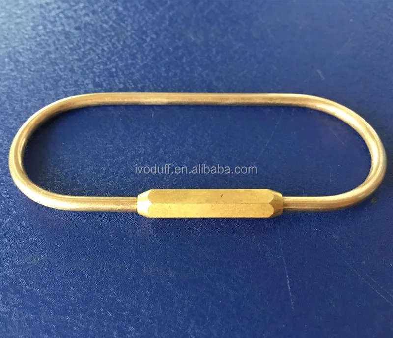 Brass D Shape Key Ring Split Chain Rings Key Holder Loop Craft - Buy D ...