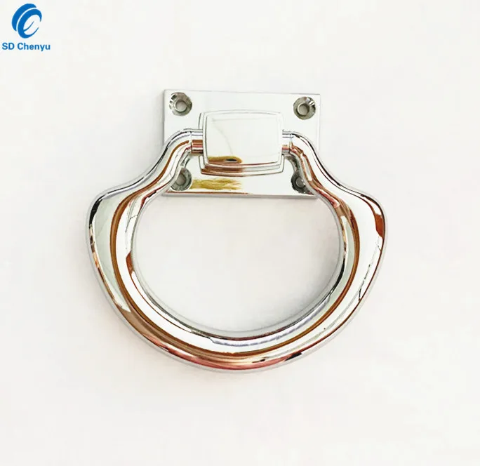 Classic Shiny Chrome Shell Shaped Chair Back Ring Pulls Handle For ...