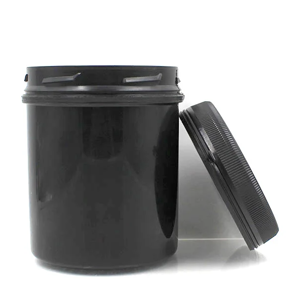 Black 500 Ml 500ml Pp Food Plastic Protein Powder Jar Container With ...