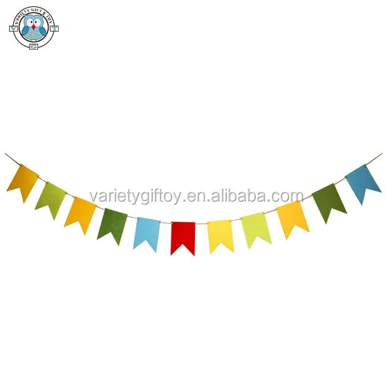 Laser Cut Nice Triangle Flag Felt Garland,Bunting,Banner For Wedding ...