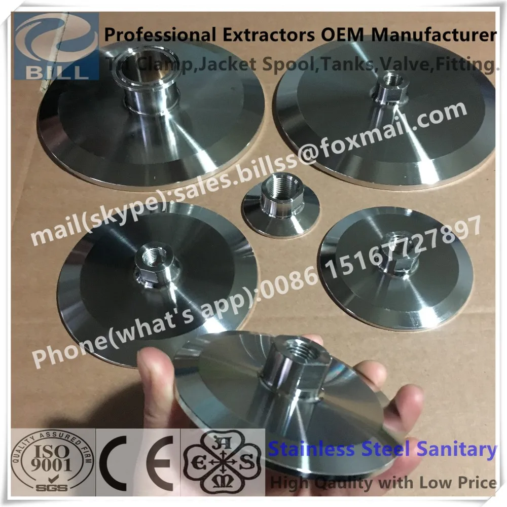 Stainless Steel Flat Tri Clamp Flat Lid With Dip Tube Use For Closed ...