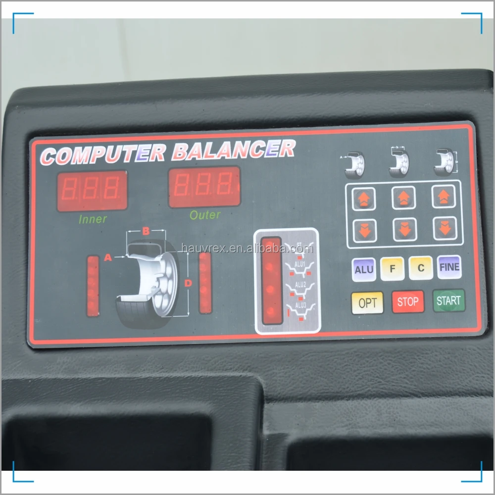 HW9000 CE car wheel balancer computer for car wheels up to 24" rim ...