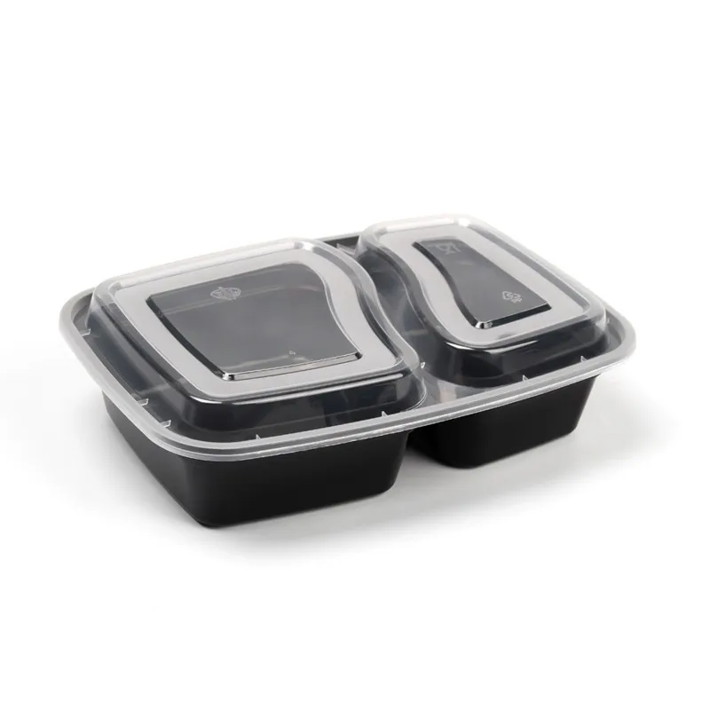 Sz-210 Disposable 2 Compartment Plastic Food Containers - Buy 2 ...