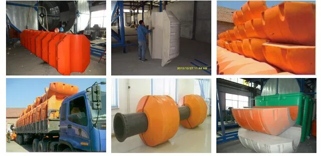 Orange Color Pu Foam Filled Pipe Floats,Plastic Floating Foam Pipe Buoy ...