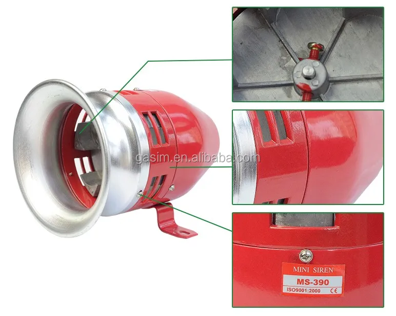 Alarm Siren Motor Siren MS-390 - Mini Siren for Outdoor