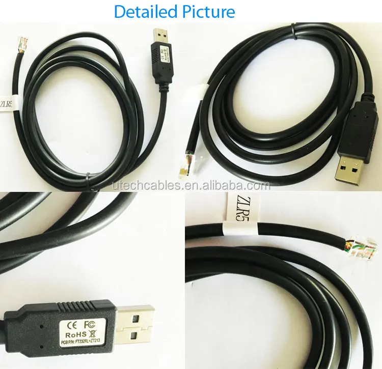 High Quality Usb Rs232 to Rj12 Serial Cable Rj11 Uart a Serie Pl2303 ...