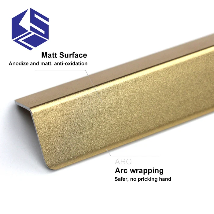 External 90 Degree Trim Aluminum Wall Corner Angle For Ceramic Tiles ...